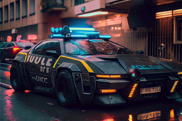 GeminiArkcyberpunkpolicecarfuturisticcyberpunk2077blade_46cb957f-7a08 ...